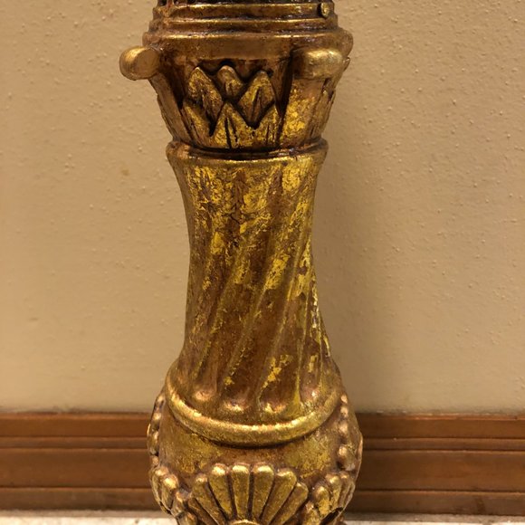 Pottery Barn | Accents | Large Gold Pillar Candle Holder Claw Foot ...